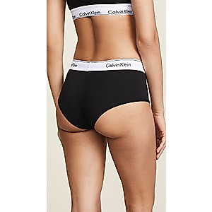 Calvin Klein Women's Modern Cotton Boyshort Panty, Black, Large