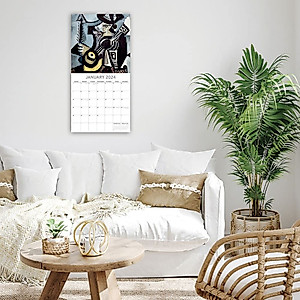 2024 Square Wall Calendar - Picasso 12 x 12 Inch Monthly View, 16-Month, Art Theme, Includes 180 Reminder Stickers