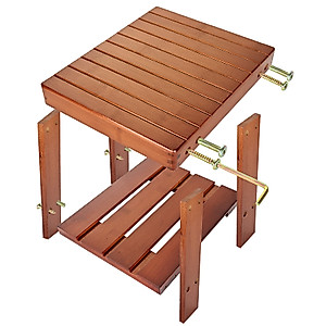 Bamboo Shower Bench Spa Stool 14 Inch Waterproof Shower Benches for Inside Shower with Storage Shelf, Small Wooden Seat Stool for Kids, Bathroom, Bedroom Kitchen Mudroom Foyer Entryway Shoe Bench