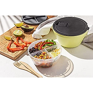 RIGWA LIFE |Custom Removable Inserts for RIGWA Food Containers | Meal Prep Bowls | Divided Food Storage Containers with Lids | Divide & Conquer (Set of 2) |