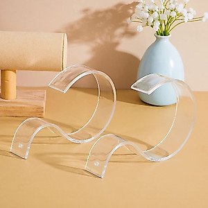 Acrylic Belt Display Stand Acrylic Belt Holder Clear Belt Organizer Belt Display Case Space Saver Case for Men and Women Belt, Store Display or Home Use (10 Pieces)