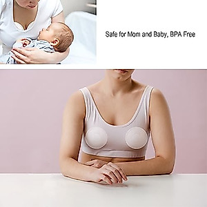 Breast Milk Collector, 2pcs Breast Shells, Easy to Wear and BPA-Free Breast Shlle Milk Collector, Protect Nipples with Milk Collection Cups, Reusable, Substitute Breast Pads, Collect Milk Leak(2 in 1)