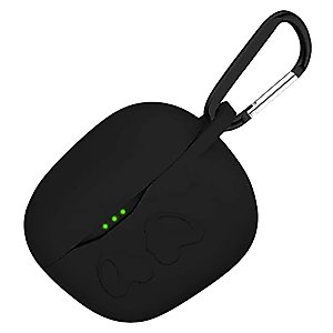 Nimon Silicone Case for JBL Tune 125TWS, Soft and Flexible, Scratch/Shock Resistant Silicone Cover for JBL Tune 125TWS Headphones (Black)