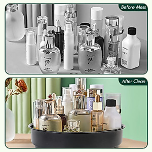 Lazy Susans Turntable, 10 +12 Inch Stainless Steel Organizer,Non-Skid Spice Rack Organizer, 360 Rotating Storage Container for Home, Kitchen, Countertop, Cabinet, Fridge, Office, 2 Pack