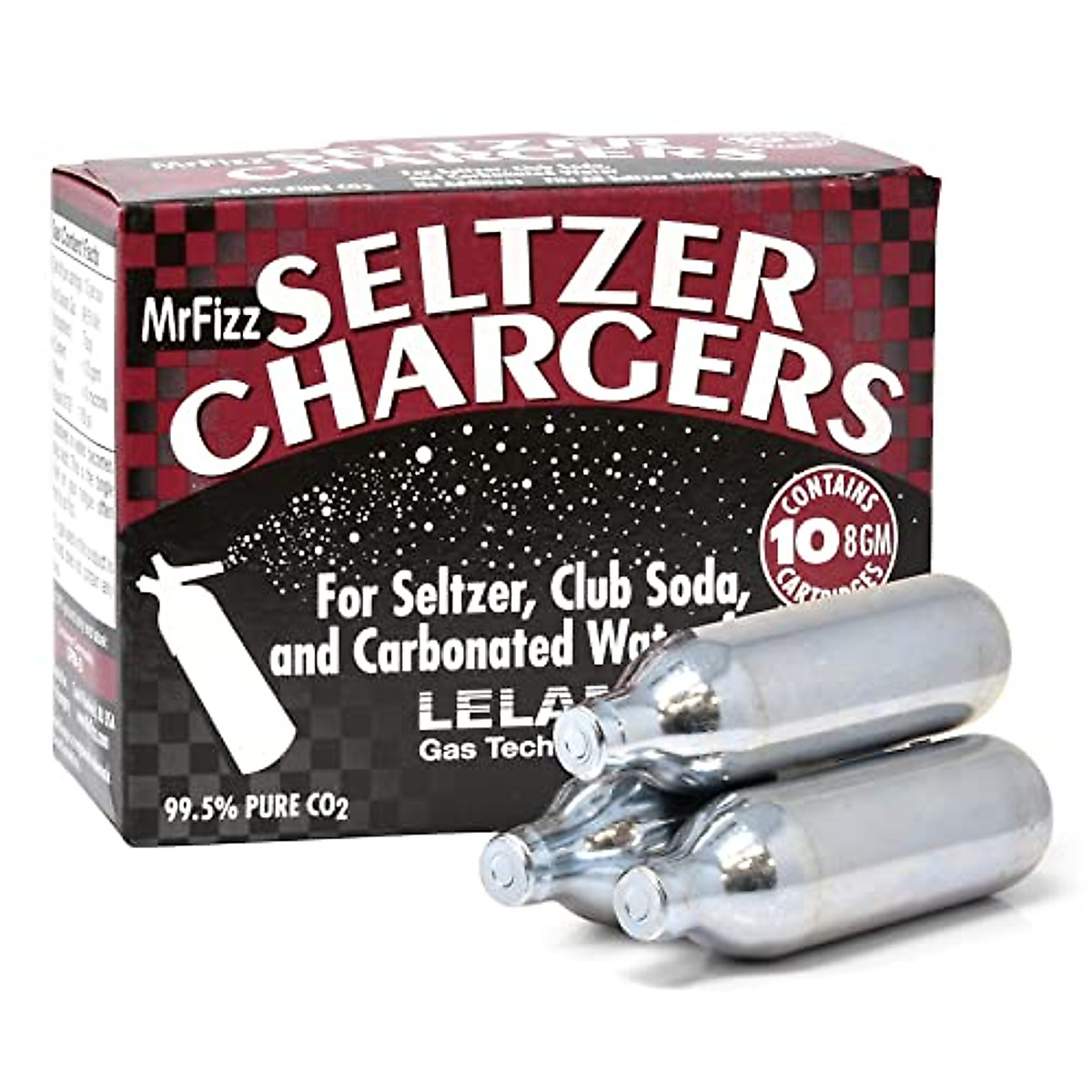 Leland 8-gram CO2 Seltzer Soda Cartridges, 40ct