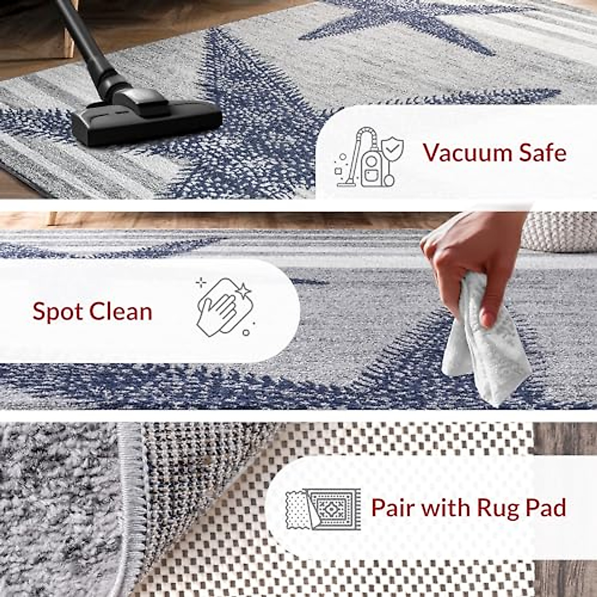 nuLOOM Thomas Paul Starfish and Striped Area Rug, 5x8, Grey