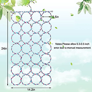 3 Pieces Bird Rat Climbing Rope Net Toy for Cage Bird Rope Perch Swing, Ladder Rope Bridge Hanging Hammock, Small Animal Activity Toy for Gerbil, Mouse, Mice, Parrot, Bird