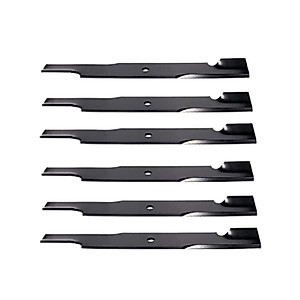 Technology Parts Store 6PK Heavy Duty Super Strength High Lift Mower Blades 038-6060-00 Size: 20-1/2" x 2-1/2", Center Hole: 5/8" Compatible with Bad Boy 60" Lawn Mower