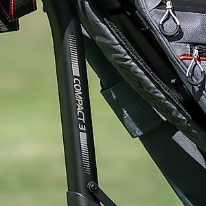 Bag Boy Compact 3 Golf Push Cart, Easy Three-Step Open & Close, Scorecard Console, Beverage Holder, Mobile Device Holder, Handle Mounted Parking Brake