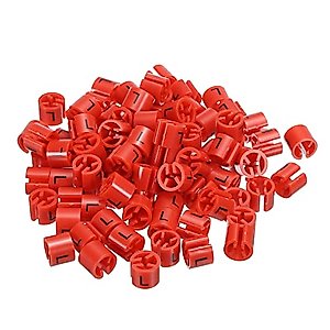 PATIKIL Clothes Hanger Marker L Size Fit Hanger Rod for Garment Color Coding Red, Pack of 100