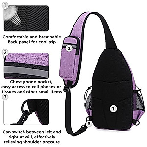 JEBATOXI Crossbody Sling Backpack Sling Bag Multipurpose Chest Bag Travel Hiking Daypack
