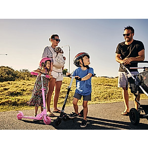 TENBOOM Scooter Toys for Kids Ages 6-12/3-5, Light Up Wheels Christmas Birthday Gifts for Girls Boys, Easy Folding Kids Scooter with 3 Levels Adjustable Handlebar