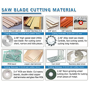 MXBAOHENG Mini Table Saw S3 Portable Precision Craft Table Saw, 1/2" Adjustable Cut Depth, Seven Speed Adjustable Power Supply, Small Hobby Table Saw for Miniature Wood Craft Cutting