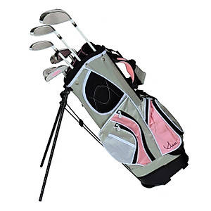 Sephlin - Lady Jayde Pink Girls Left Handed 7 Pieces Golf Club Set & Golf Bag Ages 6-10 2.0