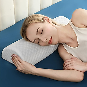 Forias Half Moon Pillow, Memory Foam Leg Pillows for Sleeping Bolster Pillow for Legs Knee Lumbar Support, Semi Roll Pillow for Ankle Rest and Foot Comfort