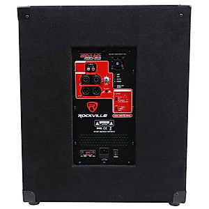 Rockville RBG15S 1600w Active Powered PA Subwoofer w/DSP + Limiter Pro/DJ, 15 inch, Black