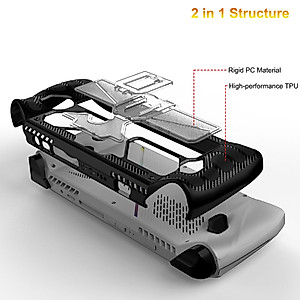Yebowe Protective Case for ASUS Rog Ally 2023, Full Body Shockproof Protector Case Cover with Stand Non-Slip Handheld Game Console Skin for Rog Ally Accessories