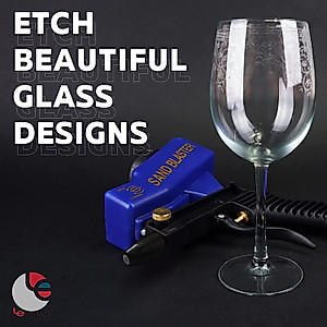 Le Lematec AS118 Blue Sandblaster and Sandblaster Long Nozzle Attachment Bundle