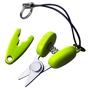 CANARY Tiny Scissors With Cover 1.3" Extra Mini Small Scissors, Razor Sharp Japanese Stainless Steel Blade, Keychain Scissors for Sewing, Office, Travel, Spring Loaded Blunt Tips, Made in JAPAN, Green