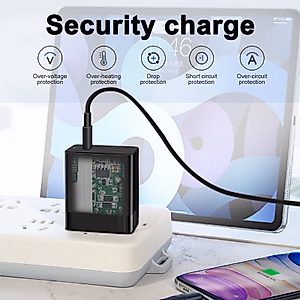 65W 45W Dell Chromebook Charger Replacement, GaN USB-C Laptop Charger for Dell Latitude 5420 7420 5520 7390 7370 5285 5289 5290 7275 7285 7400 7410 5179