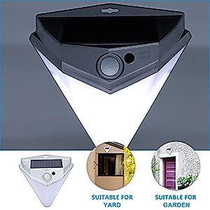balacoo LED Solar Induction Light Human Body Inductive Wall Street Lamp Outdoor Security Landscape Lantern for Patio Stairs Garden Pathway Home Light