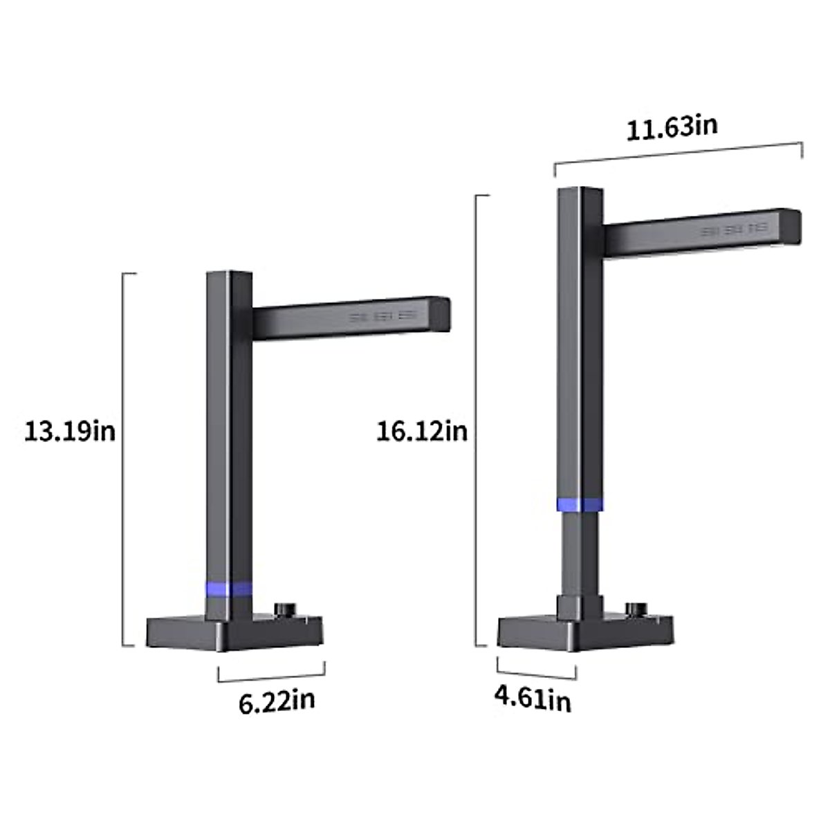 CZUR Shine Ultra Pro Scanner, 24MP Document Scanner, Max DPI 440, Portable USB Document Camera, A3 Large Format Book Scanner, Adjustable Height, Auto-Flatten & Deskew, Compatible with Windows & Mac OS