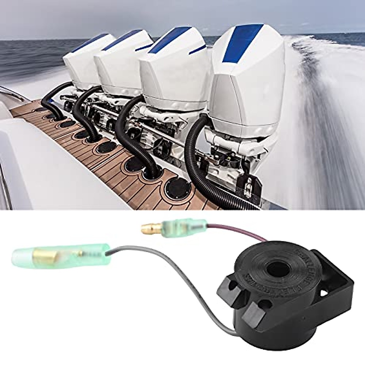 Acouto Audio Warn Alarm ABS Remote Control Box Outboard Engine 816492A1 Single and Double Key Panel Universal Outboard Audio Warn Alarm