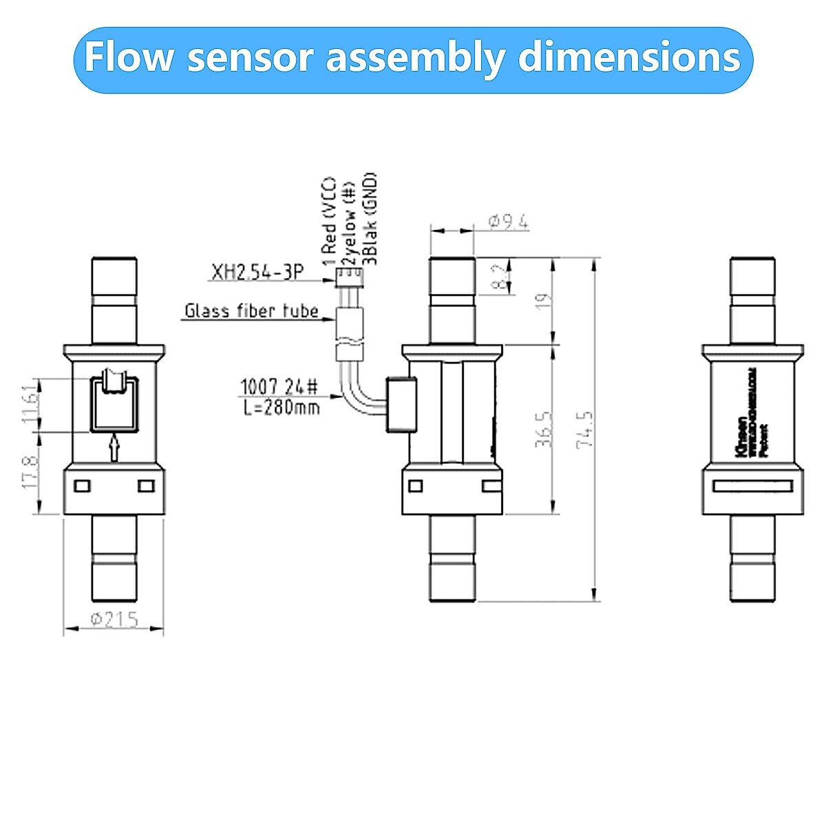 Micro flowmeter Water Purifier 9 MM flowmeter Low Start flowmeter Water Flow Meter Hall Effect Sensor Fluid Flowmeter Water Flow Counter