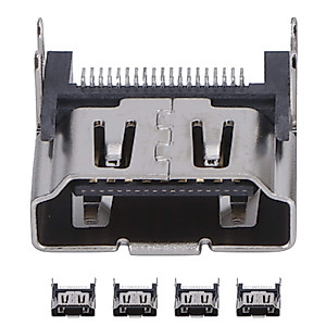 5 Pcs Game Console Socket,Game Console Socket Port Interface Connector Replacement,for PS4 Slim/PRO,Mini Port Socket, in Use