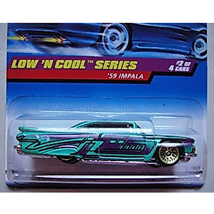 Hot Wheels Low 'N Cool Series #2 of 4 Cars, Green '59 Impala