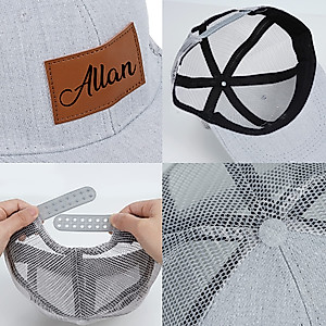 Custom Toddler Cap, Personalized Adjustable Kid Baseball Cap Boy's Toddler Trucker Hat Baby Snapback Hat (Style B)