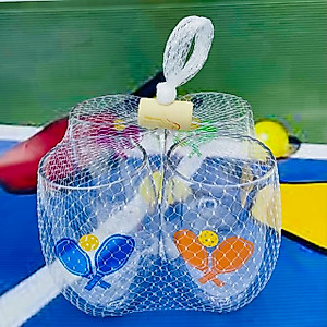 Wine-Oh! Set of 4 Shatterproof CUSTOM 16 oz Plastic Wine Glasses MADE in the USA (PICKLEBALL)