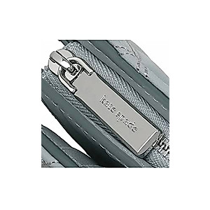 Kate Spade Natalia Quilted Leather Medium Compact Bifold Wallet in Brushed Steel