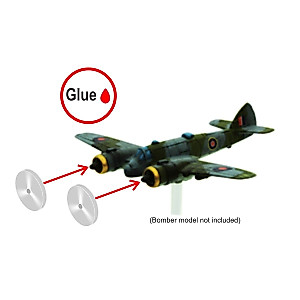 LITKO Bomber Propeller Discs Compatible with The Blood Red Skies, 1.5mm Clear (20)
