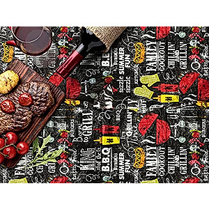 CT DISCOUNT STORE 3 Pc Picnic Table Cover Outdoor - Including The 2 Bench Seats with Elastic Edges - Versatile Color Scheme That's Reflective of The Summer Season - Family Chill and Grill BBQ