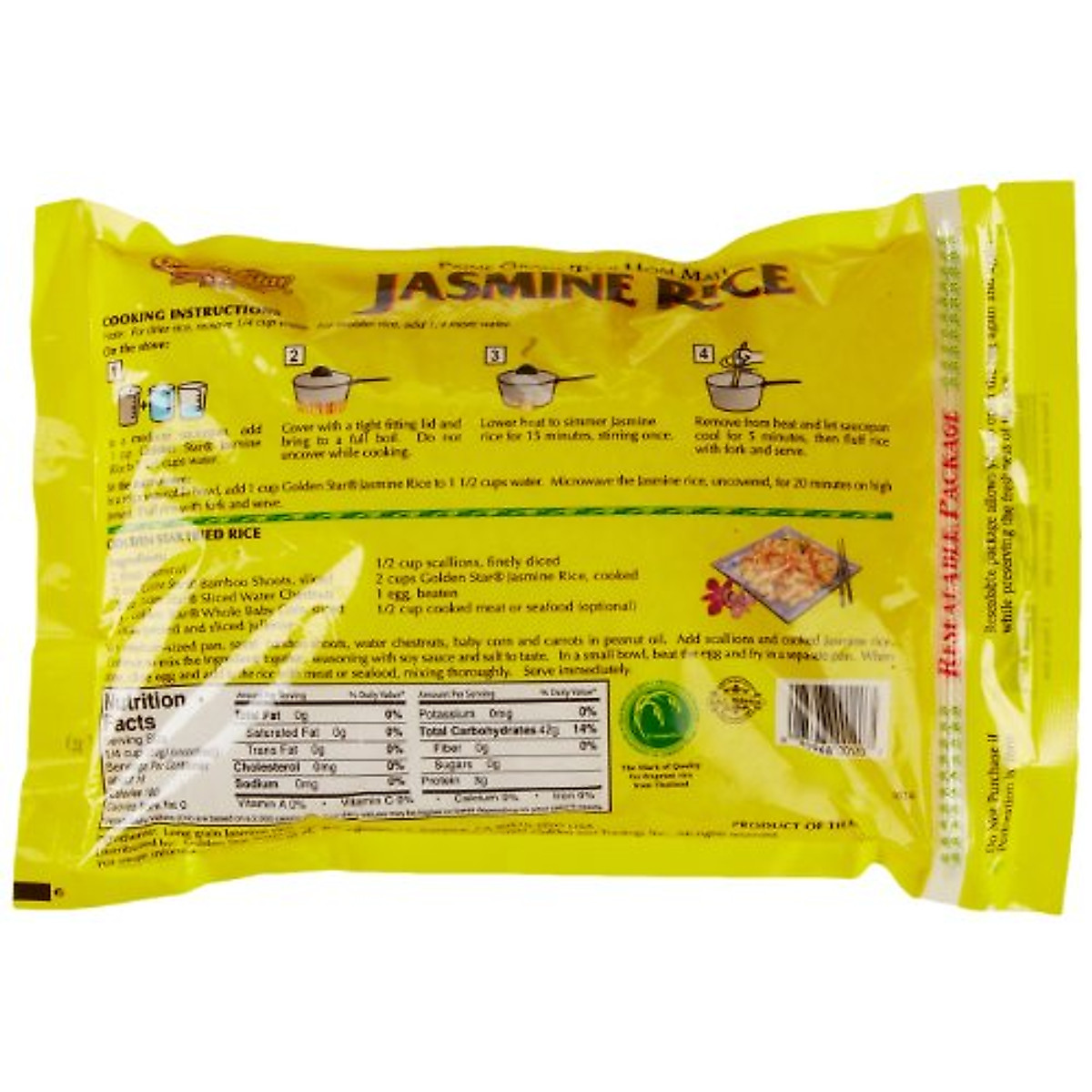 Golden Star Jasmine Rice, 32 Oz