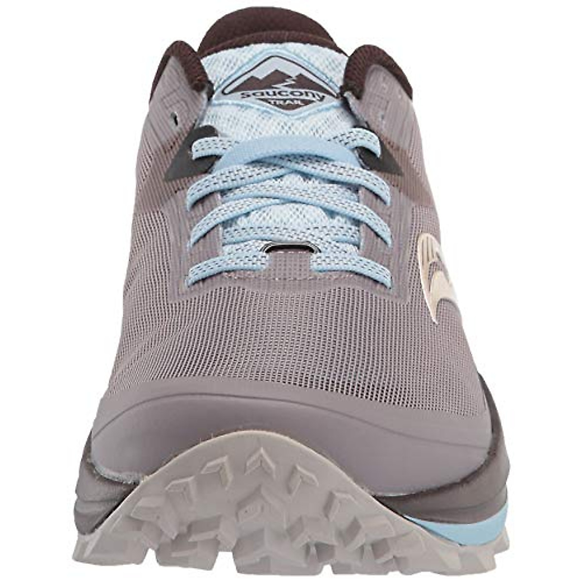 Saucony Women's Peregrine 11 Trail Running Shoe, Zinc/Sky/Loom, 8.5