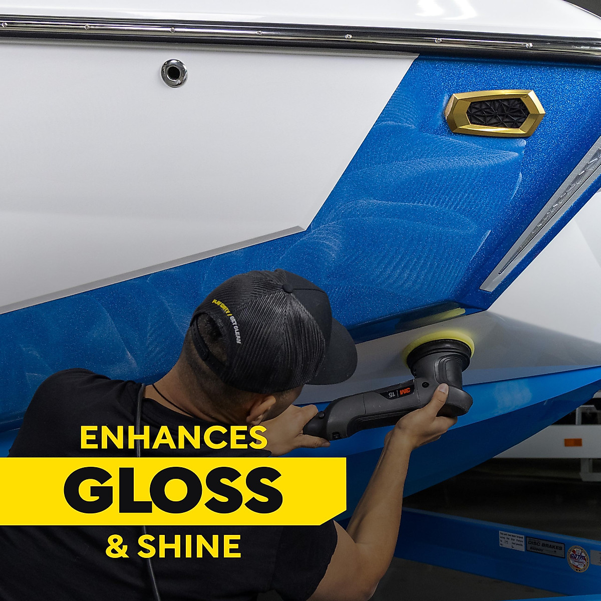 Meguiar's Marine/RV Fiberglass Restoration System, Boat Fiberglass Repair Kit with Oxidation Remover, Boat Polish and Boat Wax - 3 Count (1 Pack)