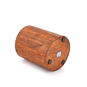 EDHAS Natural Mango Wood Cooking Utensil Holder for Countertop, Spoons, Cooking Tools, etc. (5" x 5" x 6")