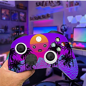 HK Studio Hippie Vaporwave Decal Sticker Skin to Cover X-Box Series X with No Bubble, Waterproof, Full Protection - Including 2 Controller Skins and Console Skin