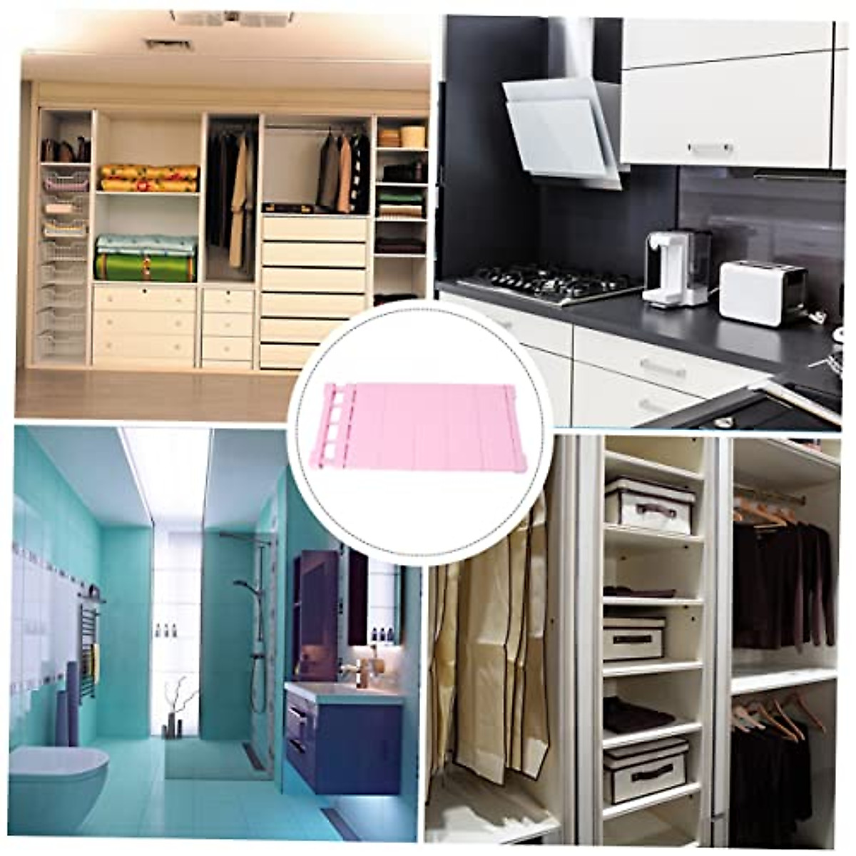 Zerodeko Closets Bathroom Kitchen Organizing Shelves Layered Partition Portable Shelf Expandable Shelves Armoire Wardrobe Closet Closets Shelf Divider Adjustable Shelf Closet Wardrobe Shelf