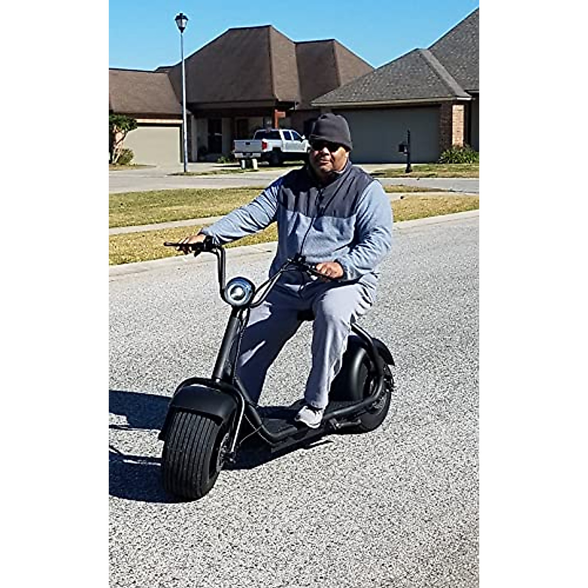 2000w Motor Lithium Electric Scooter for Adults, Fat Tire Electric Scooter with Seat, LCD Display, Bright LED Headlight, Hydraulic Front and Rear Brakes and Wide Deck