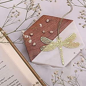 SANCTIFIED Dragonfly Bookmark in Brass Metal Finish l Premium and Unique Design Bookmark for Gift