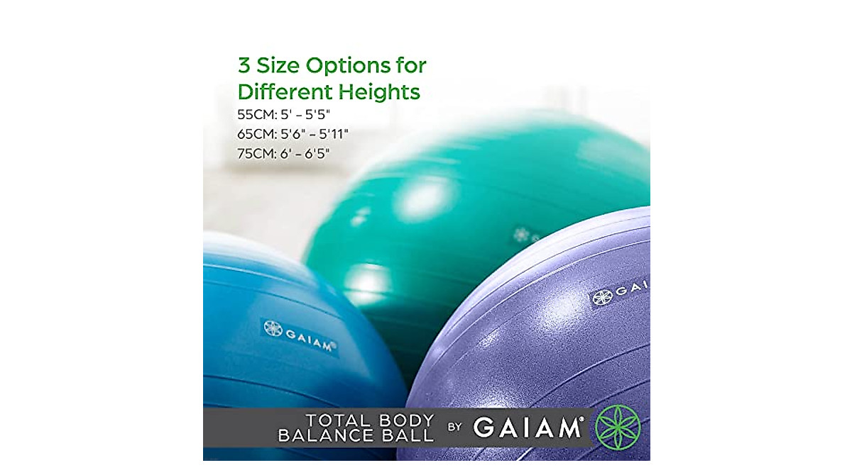 Gaiam Total Body Balance Ball Kit - Strength & Stability