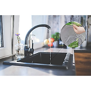 SunnySam 3pcs Stainless Steel Kitchen Sink Filter, Sink Drain Filter, Garbage Filter, Floor Drain, Hair Anti-Plugger, Suitable for Kitchen Sink, Bathroom Sink, etc. (Silver)