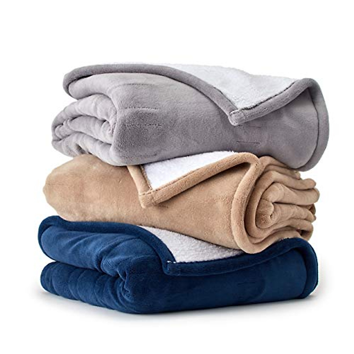 Eddie Bauer | Smart Heated Electric Throw Blanket - Reversible Sherpa - Hands Free Control - Wi-Fi Only (2.4GHz) - Compatible with Alexa, Google, iOS, Android - Gray