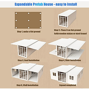 3 Bedroom 40FT Thickened Prefab home Tiny House to Live in for Adults Foldable Expandable Container Mobile Modular casa contenedor para vivir Mini Live Houses kit for sale,with Toilet Kitchen Bathroom