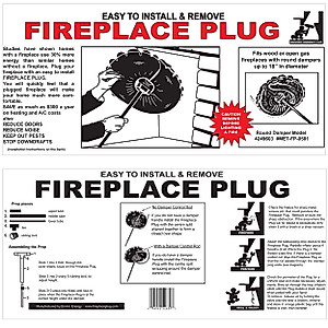 Round Fireplace Draft Stopper
