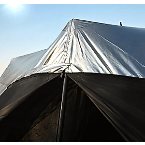 RDS Gear - Obsidian Heatshield Thermal Tent Cover - UV 50+ Light Blocking Outdoor Camping Tarp Canopy - Ultralight Over Tent Sun Shade - Lightweight Camp Fly to Cool Your Shelter - Instant Setup