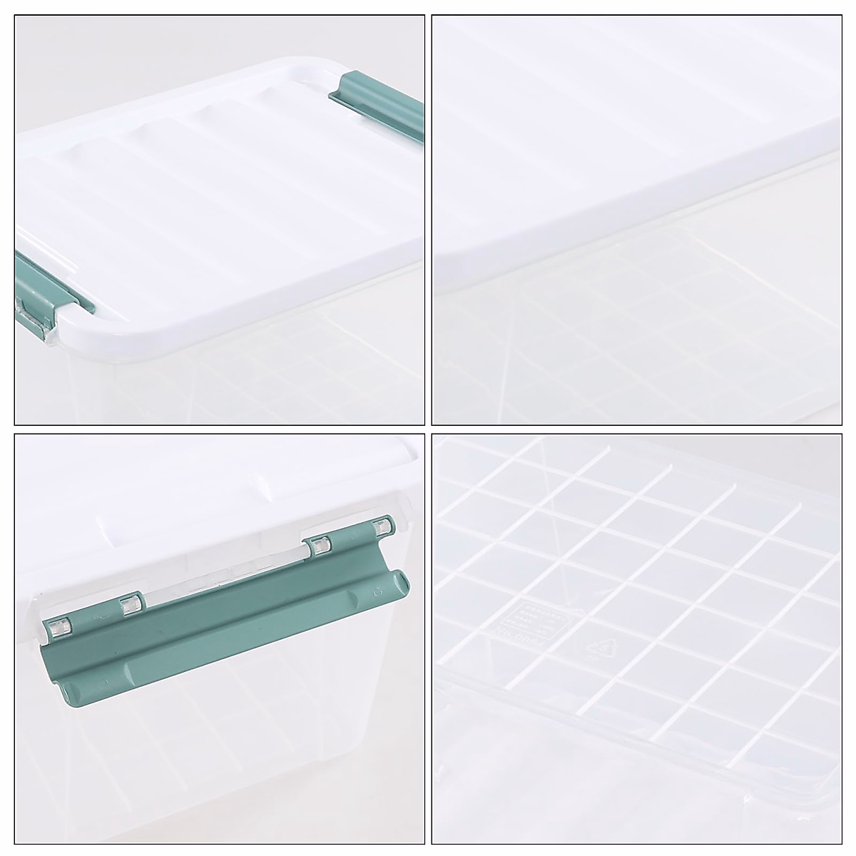 AnnkkyUS 20 Quart Clear Latching Boxes, Plastic Storage Bins with Lids Set of 6